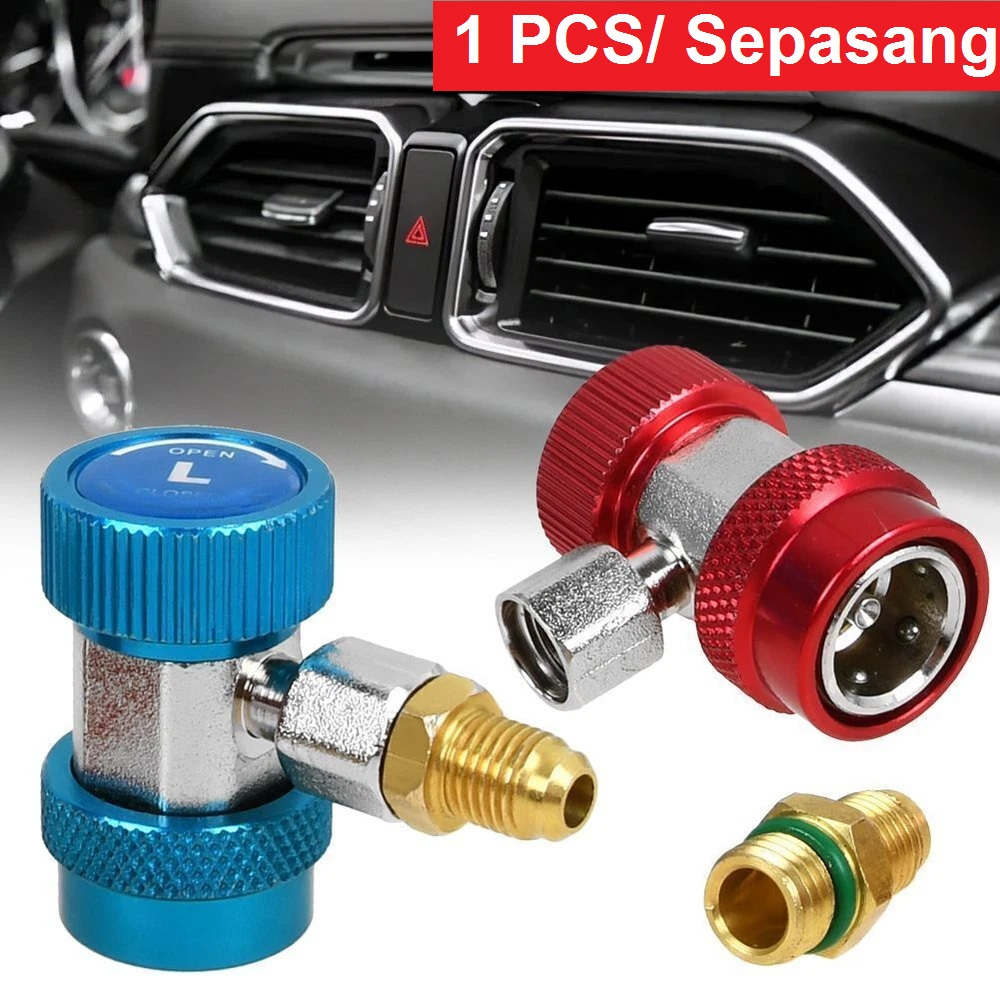Jual Quick Coupler Adaptor AC Mobil Konektor R134A Konverter Model Kran ...