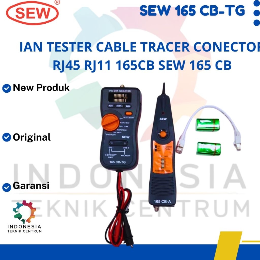 Jual Lan tester cable tracer conector rj45 rj11 165CB SEW 165 CB ...