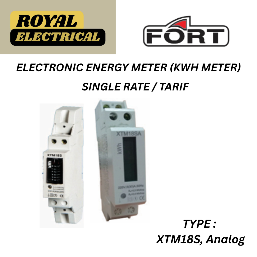 Jual FORT KWH METER SINGLE RATE / TARIF - Type XTM18S (ANALOG) | Shopee ...