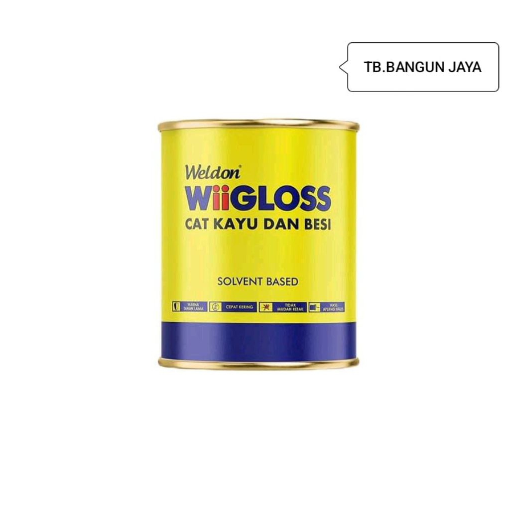 Jual Cat Kayu besi Weldone wiigloss 0,9 L (hitam gloss) | Shopee Indonesia