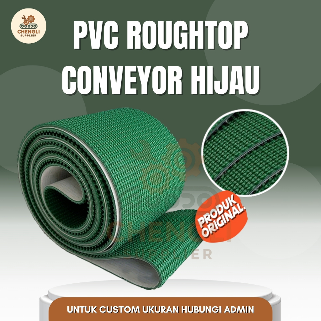 Jual Pvc Rough Top Hijau 5mm PVC – Sabuk Conveyor Anti Slip Industri ...