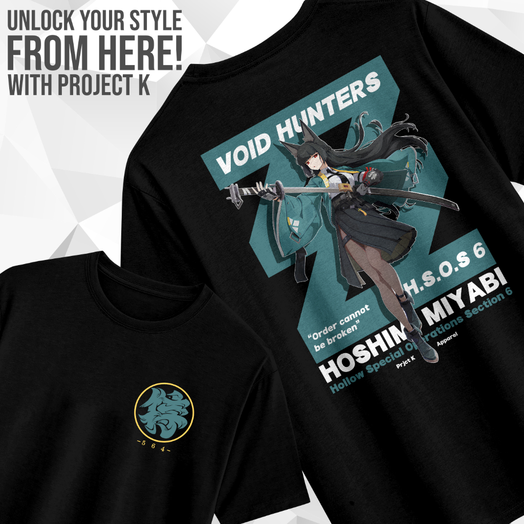 Jual PROJECT K - T-SHIRT KAOS DISTRO VOID HUNTERS HOSHIMI MIYABI ...
