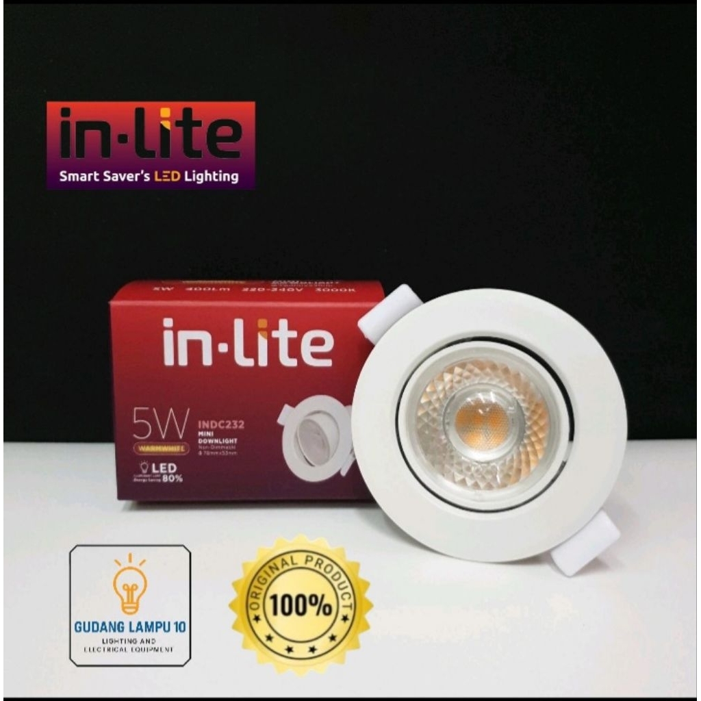 Jual Downlight Spotlight Inlite 5 Watt INDC232 | Shopee Indonesia