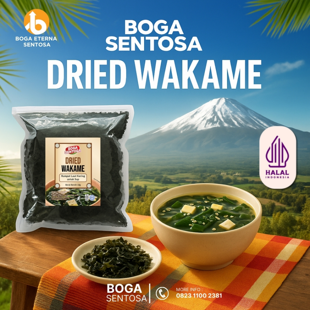 Jual Boga Sentosa Cut Wakame 10gr Halal MUI - Dried Wakame Rumput Laut ...