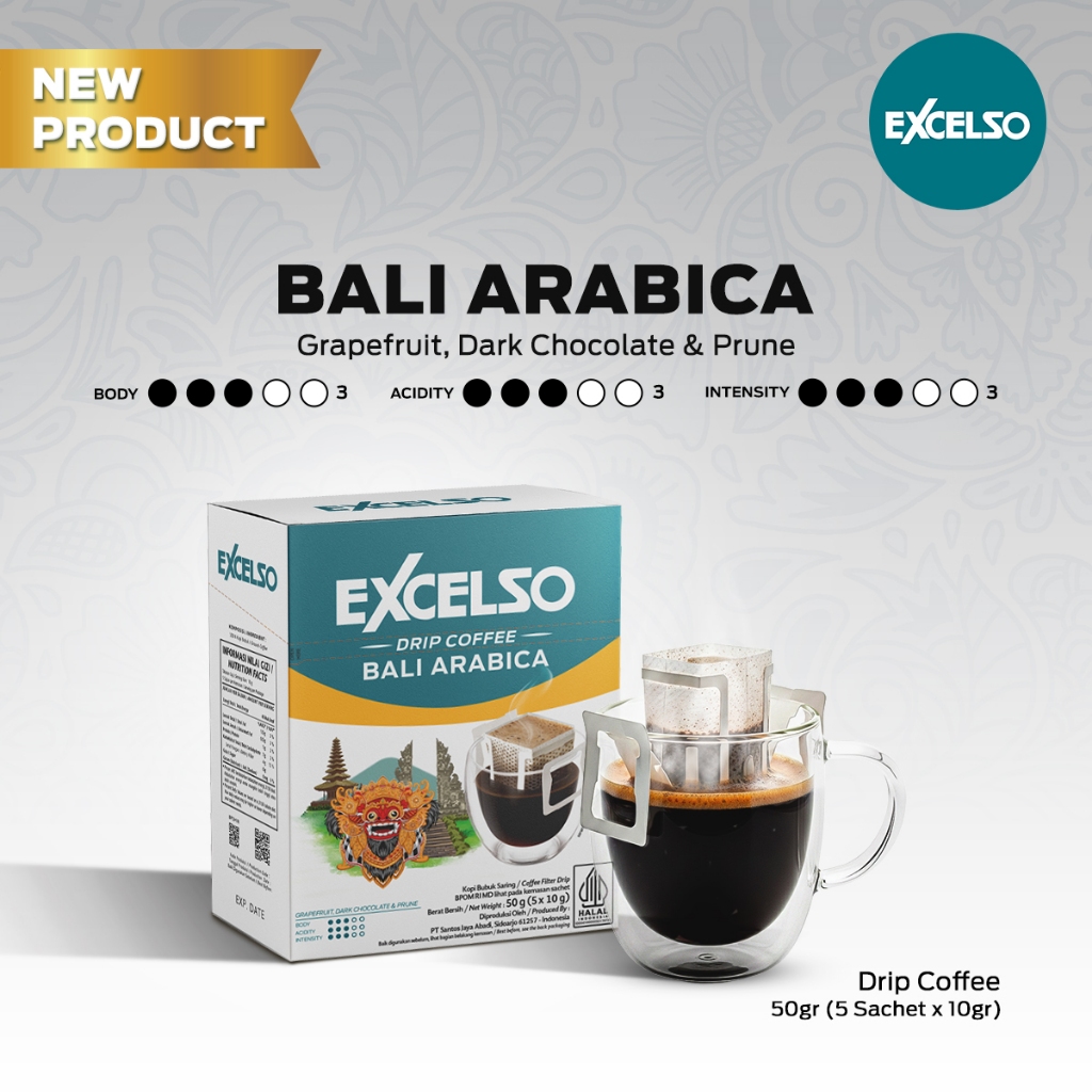 Jual Kopi Excelso Drip Bali Arabica (5sch x 10gr) | Shopee Indonesia