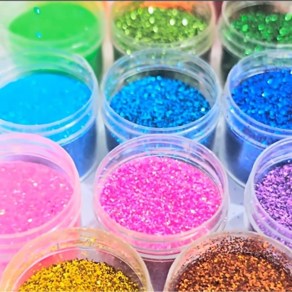Jual Glitter 7 gram / 10 gram gliter kuku / silver / resin | Shopee ...
