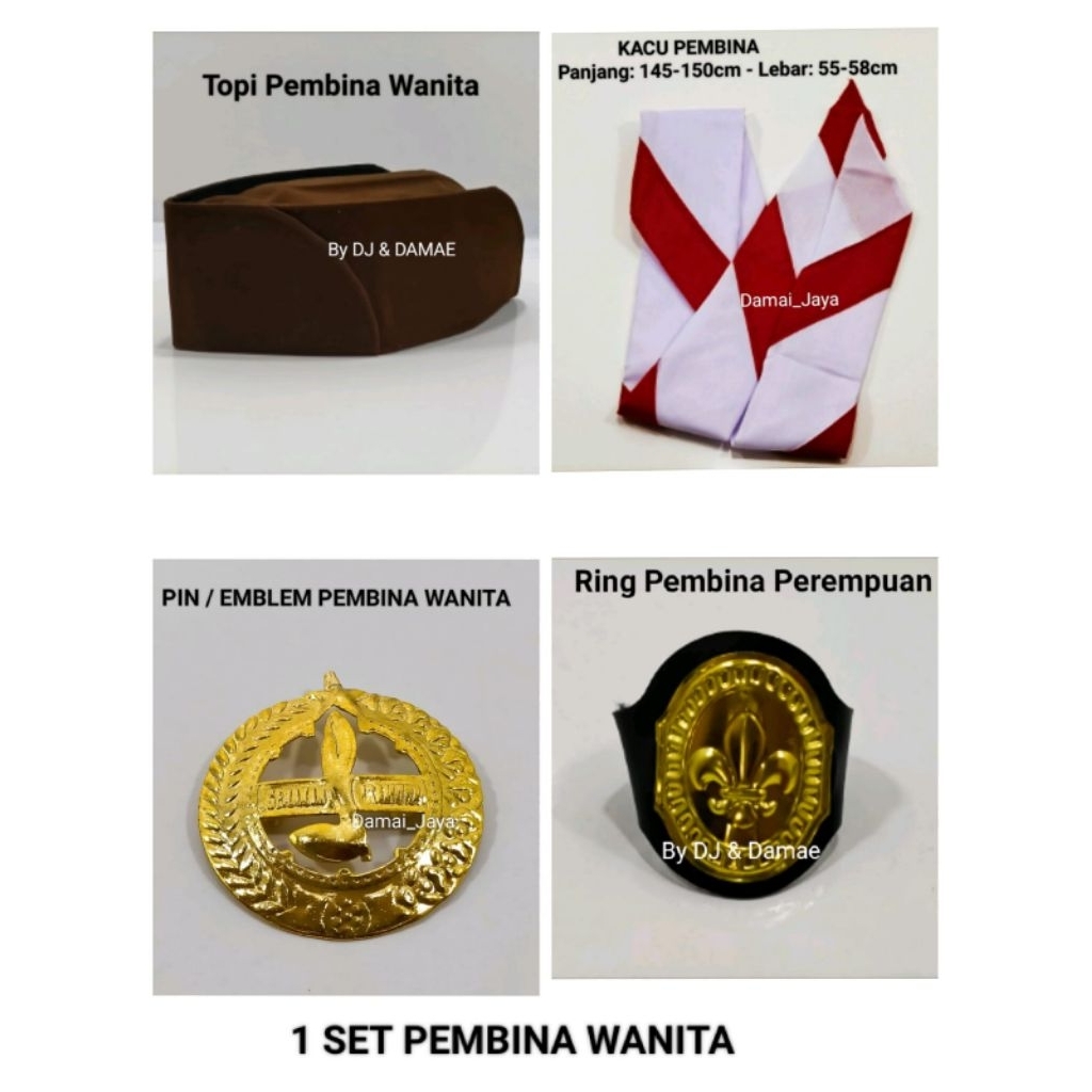 Jual 1 Set Atribut Pembina Pramuka Topi Pin Ring Dan Kacu Pembina | Shopee Indonesia