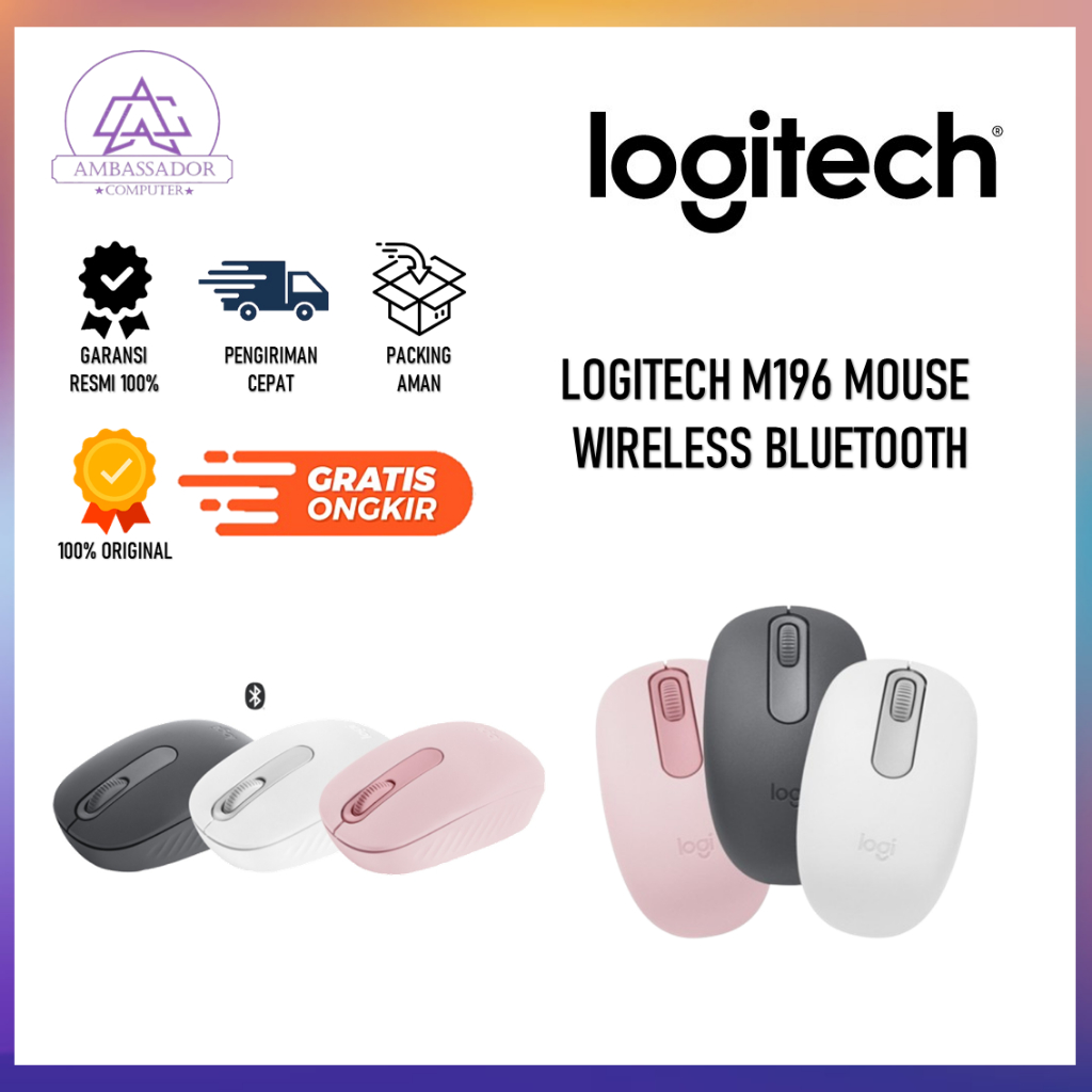 Jual LOGITECH M196 MOUSE WIRELESS BLUETOOTH | Shopee Indonesia
