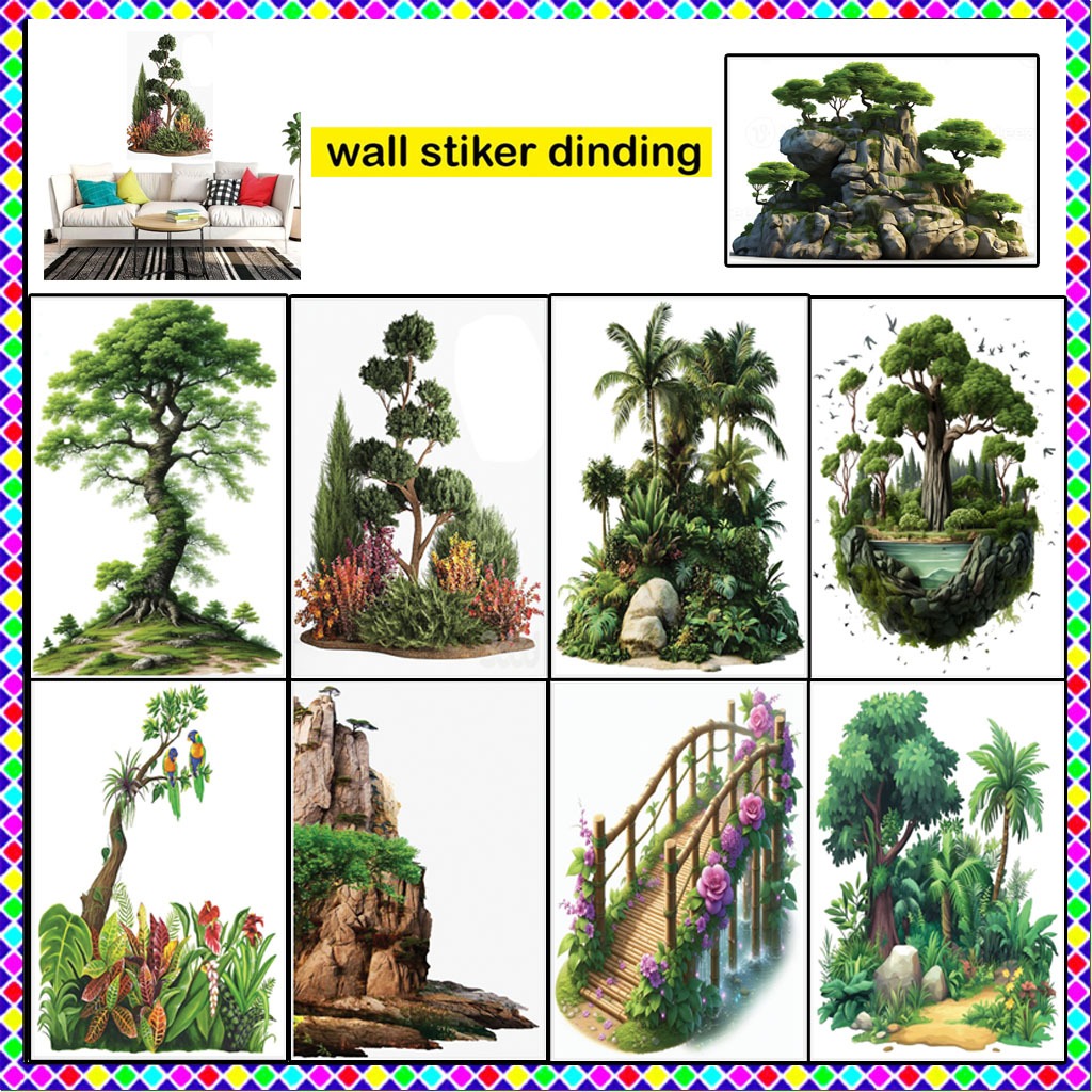 Jual Wall Stiker/Stiker Dinding/Stiker Tranparant/Stiker Cuting Motif ...