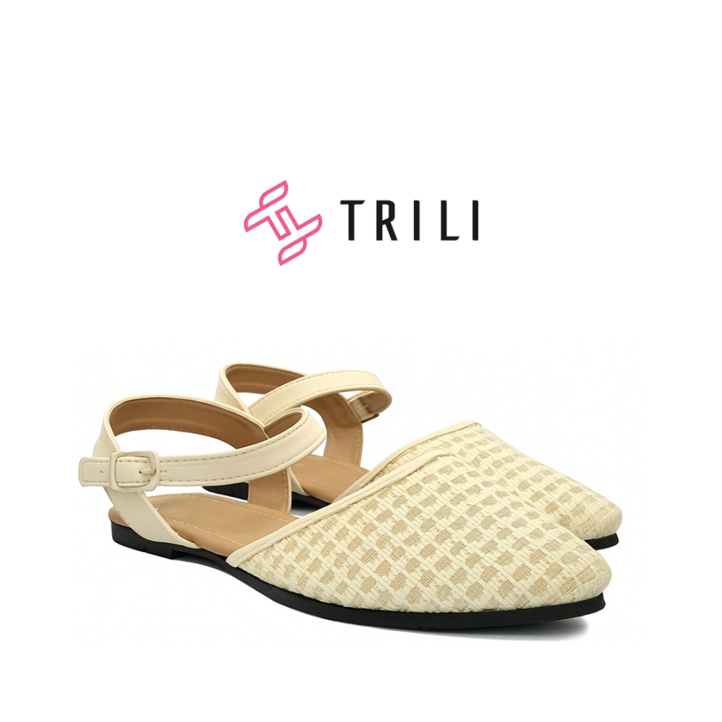 Jual Trili Monia Cream Sepatu Flat Model Mary Jane Desain Stylish Anti ...