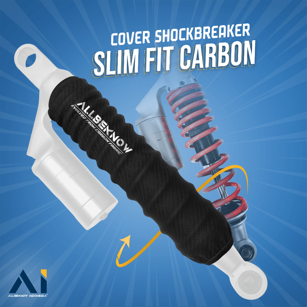 Jual SARUNG SHOCKBREAKER SLIMFIT CARBON FABRIC - Cover Pelindung Shock ...