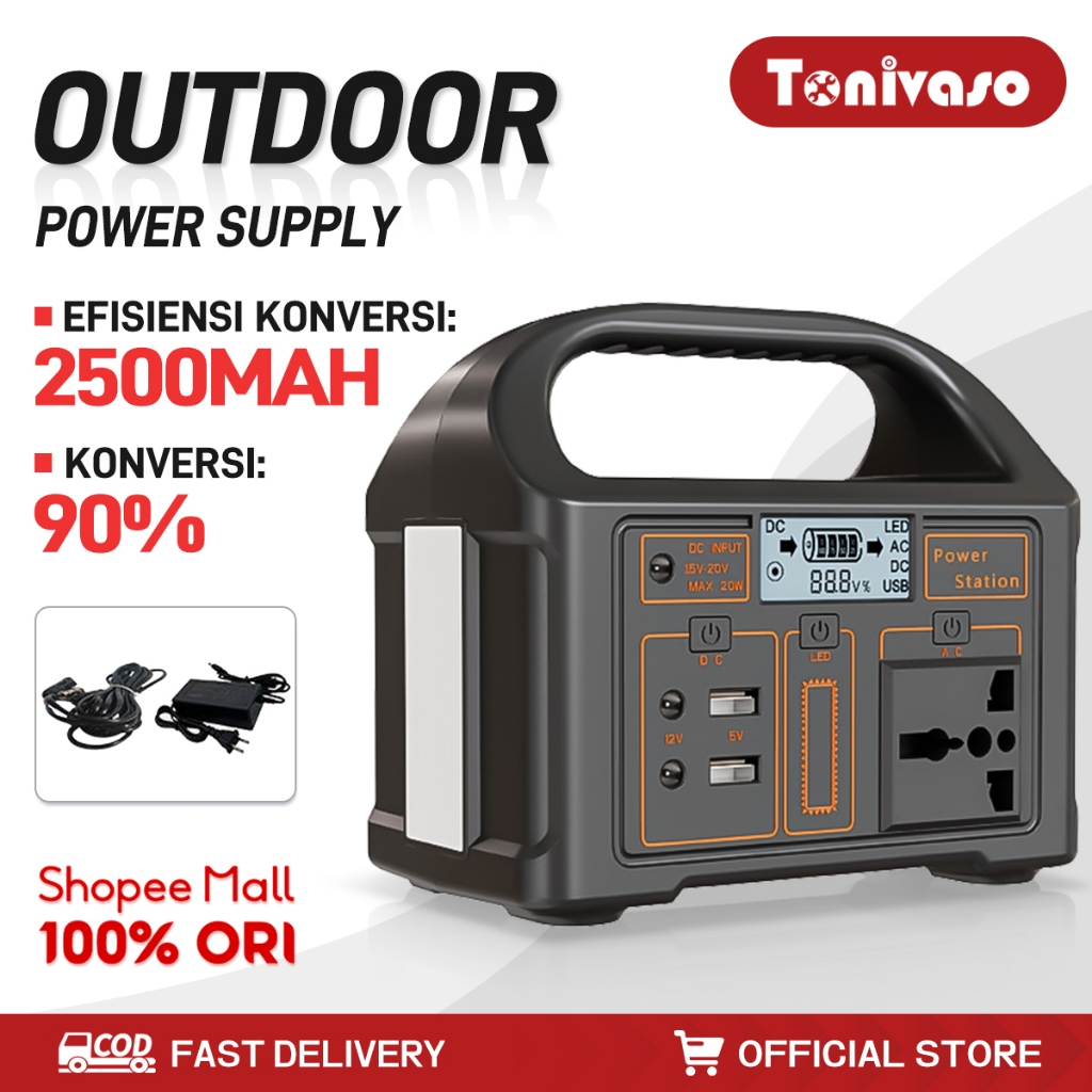 Jual Tonivaso Pembangkit Tenaga Surya Portabel 220V 100W - 25000mAh ...