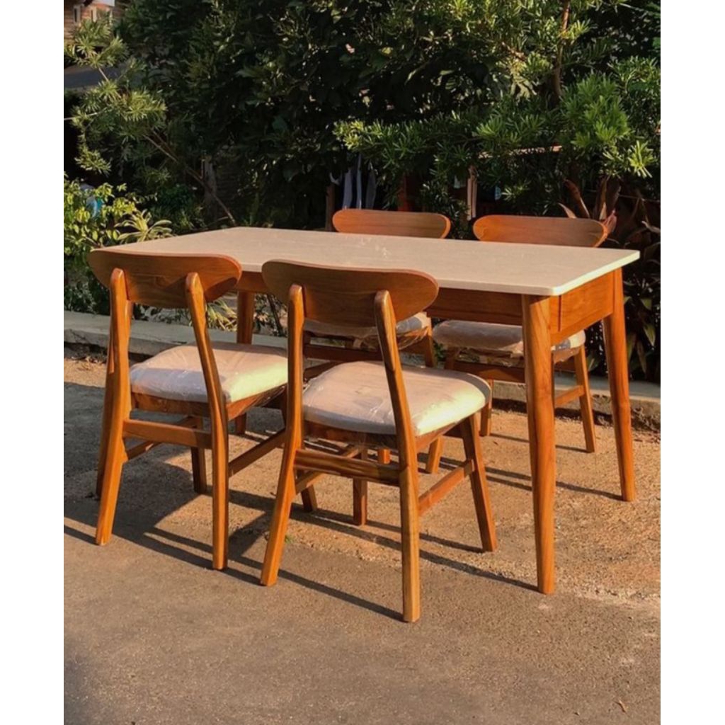 Jual DINNING SET TOP TABLE MARMER SET MEJA MAKAN MARMER | Shopee Indonesia
