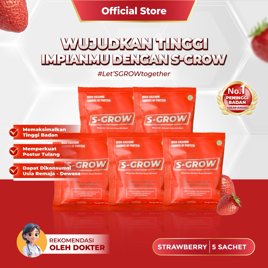 Jual S-GROW 5 SACHET – Susu Peninggi Badan Terbaik untuk Remaja dan ...