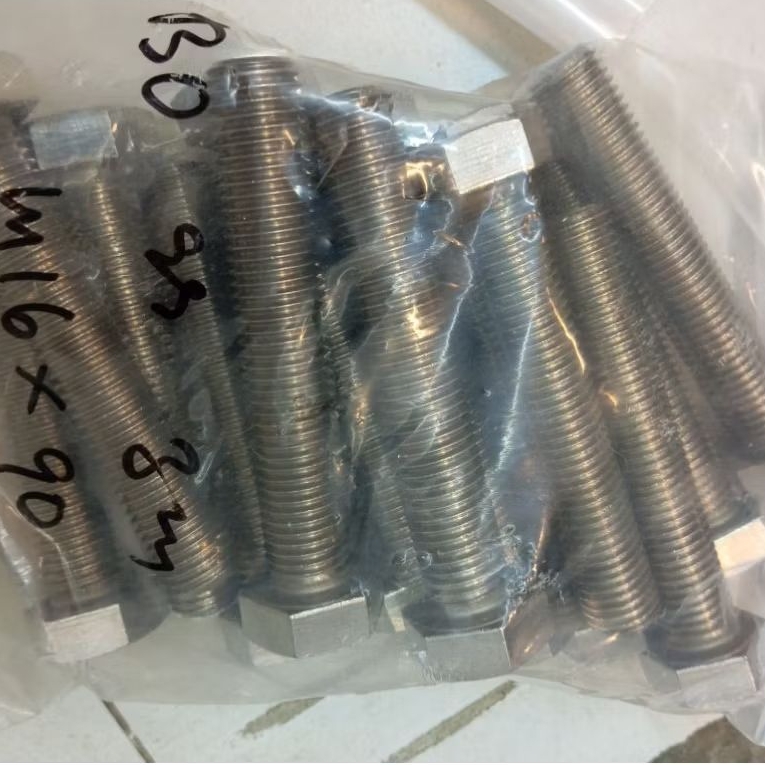Jual BAUT HEX BOLT M16X90 STAINLESS STEEL 304 / BAUT HEXAGON 16X90 ...