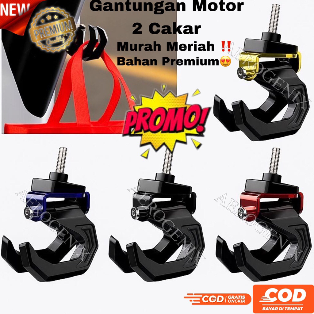 Jual Gantungan Motor Model 2 Cakar Serbaguna Model Universal | Shopee ...