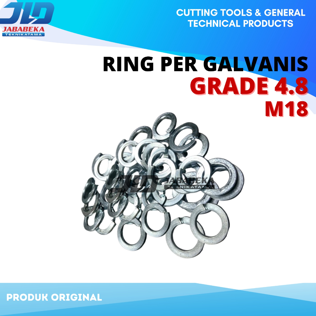 Jual Ring Per Putih M18 Galvanis M18 Spring Washer M18 | Shopee Indonesia