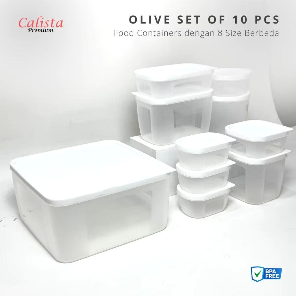 Jual Free Buble - Calista Olive set 10Pcs /Container Food | Shopee ...