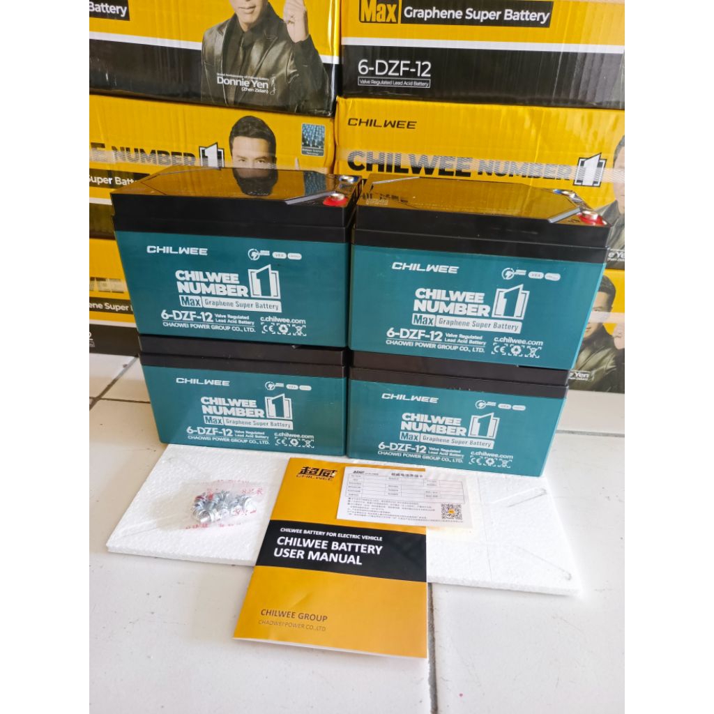 Jual CHILWEE Aki atau baterai sepeda listrik 48V12Ah | Shopee Indonesia