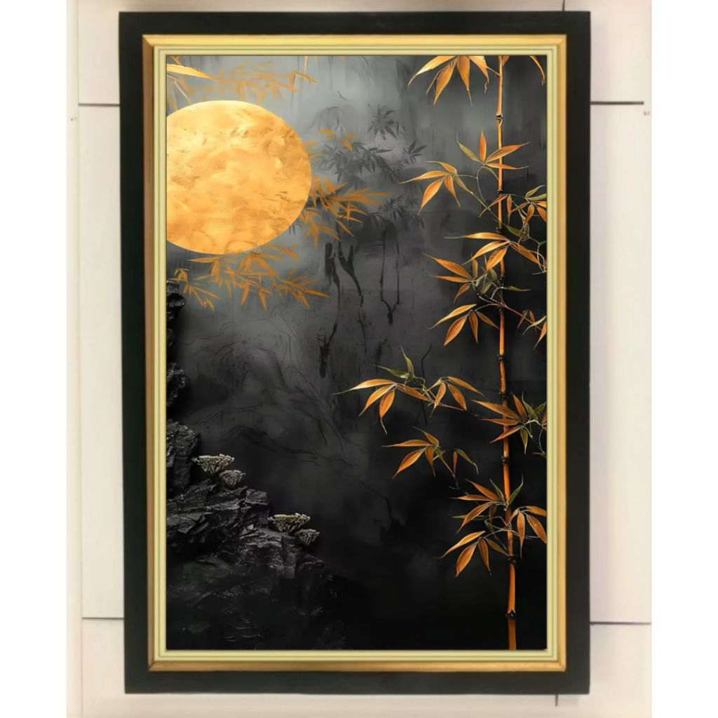 Jual Hiasan Dinding Figura Lukisan Cetak Pohon Bambu Aesthetic plus ...