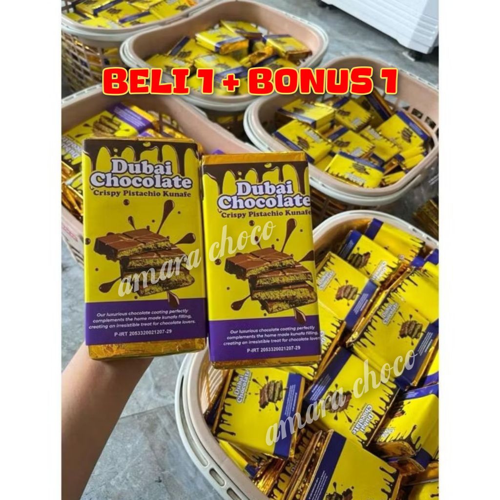 Jual PROMO BELI 1 + BONUS 1 Coklat Dubai Original "PISTACHIO KUNAFE ...