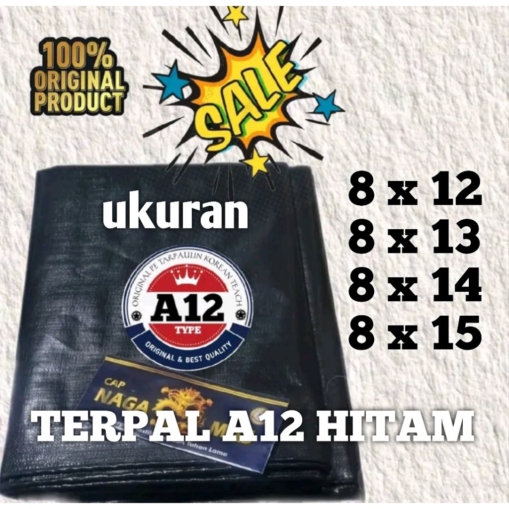 Jual TERPAL TENDA A12 KOREA TEBAL KUAT DAN TAHAN LAMA WARNA HITAN DAN ...