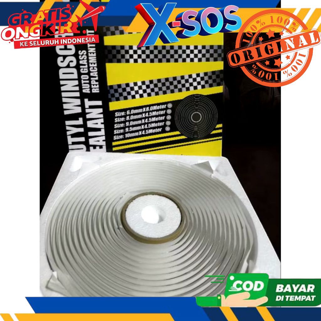 Jual LEM LEBIH MURAH 8 METER LEM MIKA 1BOX BUTYL DODOL LAMPU KENDARAAN ...