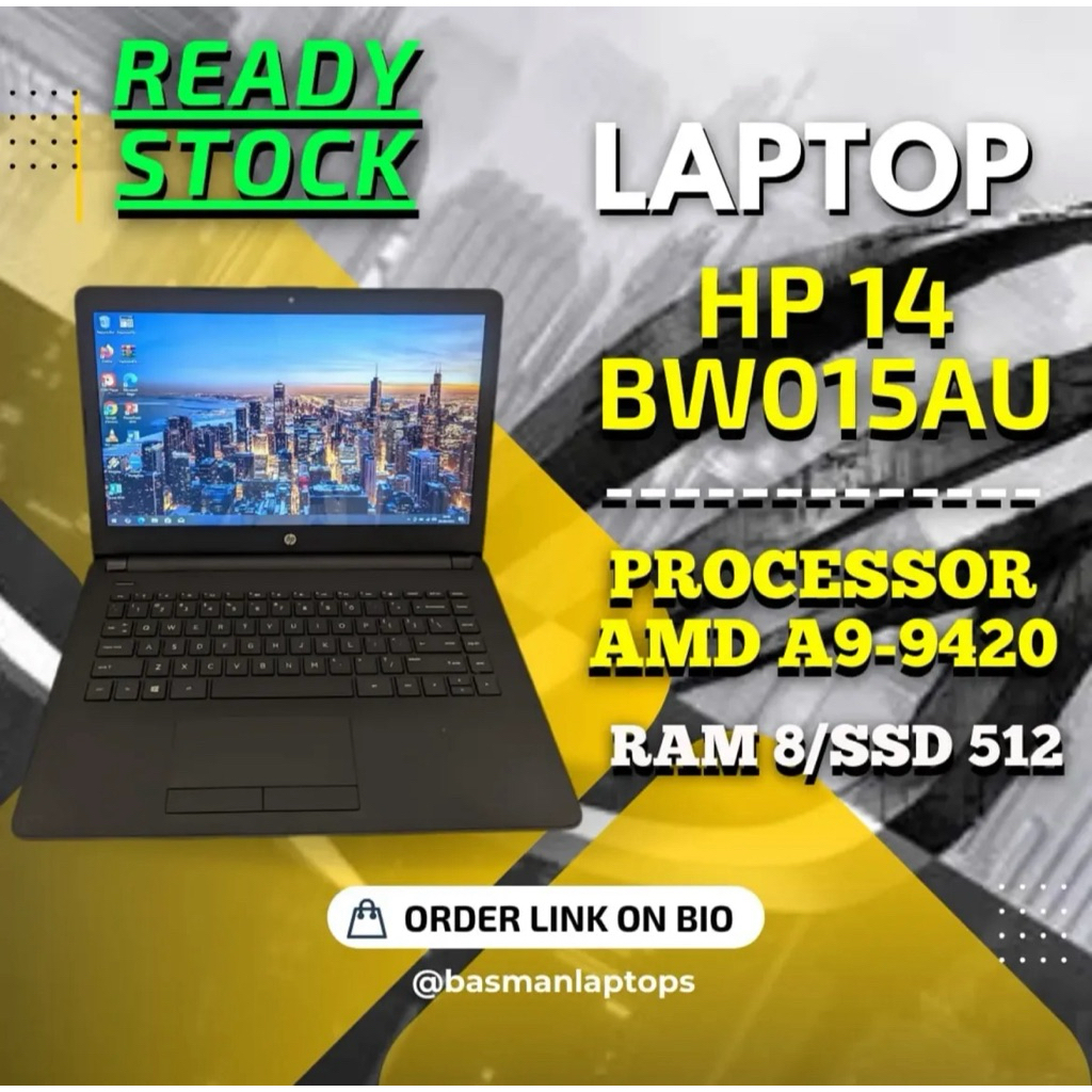 Jual Laptop HP 14BW AMD A9 RAM 8 Normal Siap Pakai - Laptop Murah ...