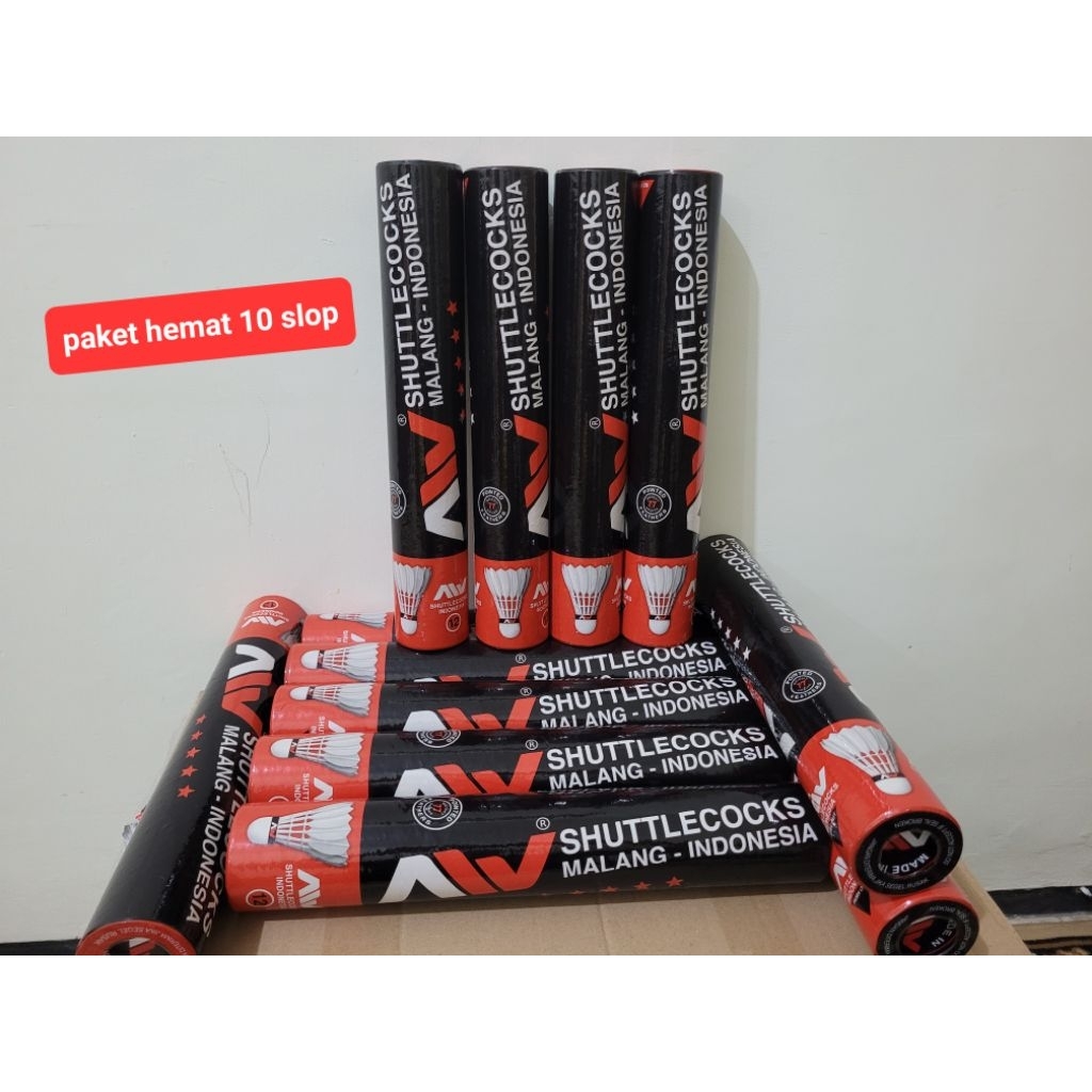 Jual 10 Slop Shuttlecock AW Hitam Termurah Original Badminton ...