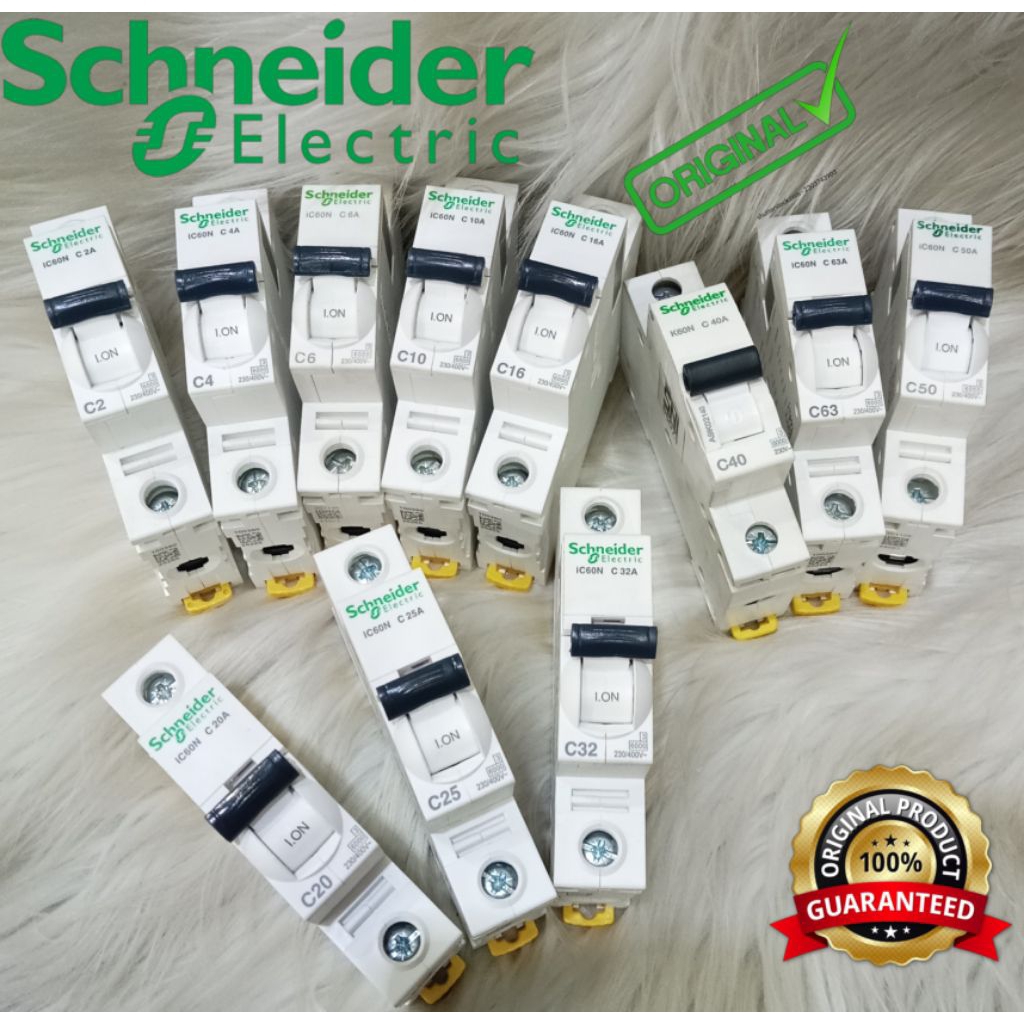 Jual mcb Schneider Acti9 1Phase 4a,6a,10a,16a,20a,25a,32a,40a,50a,60a ...