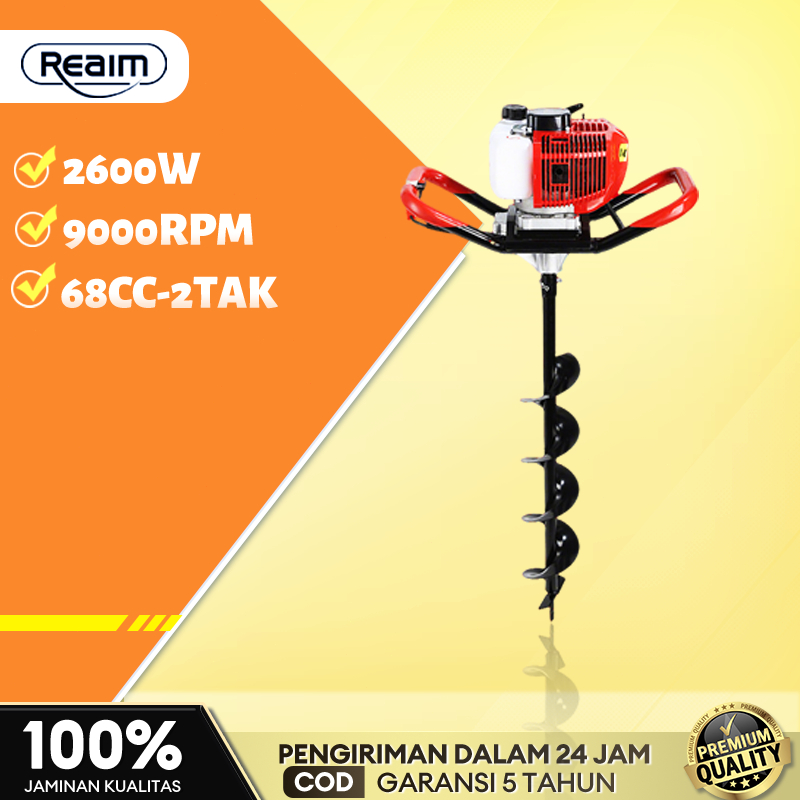 Jual Reaim Mesin Bor Tanah 2 Tak 68CC Mesin Drill Bor Kayu Tanah Pohon ...
