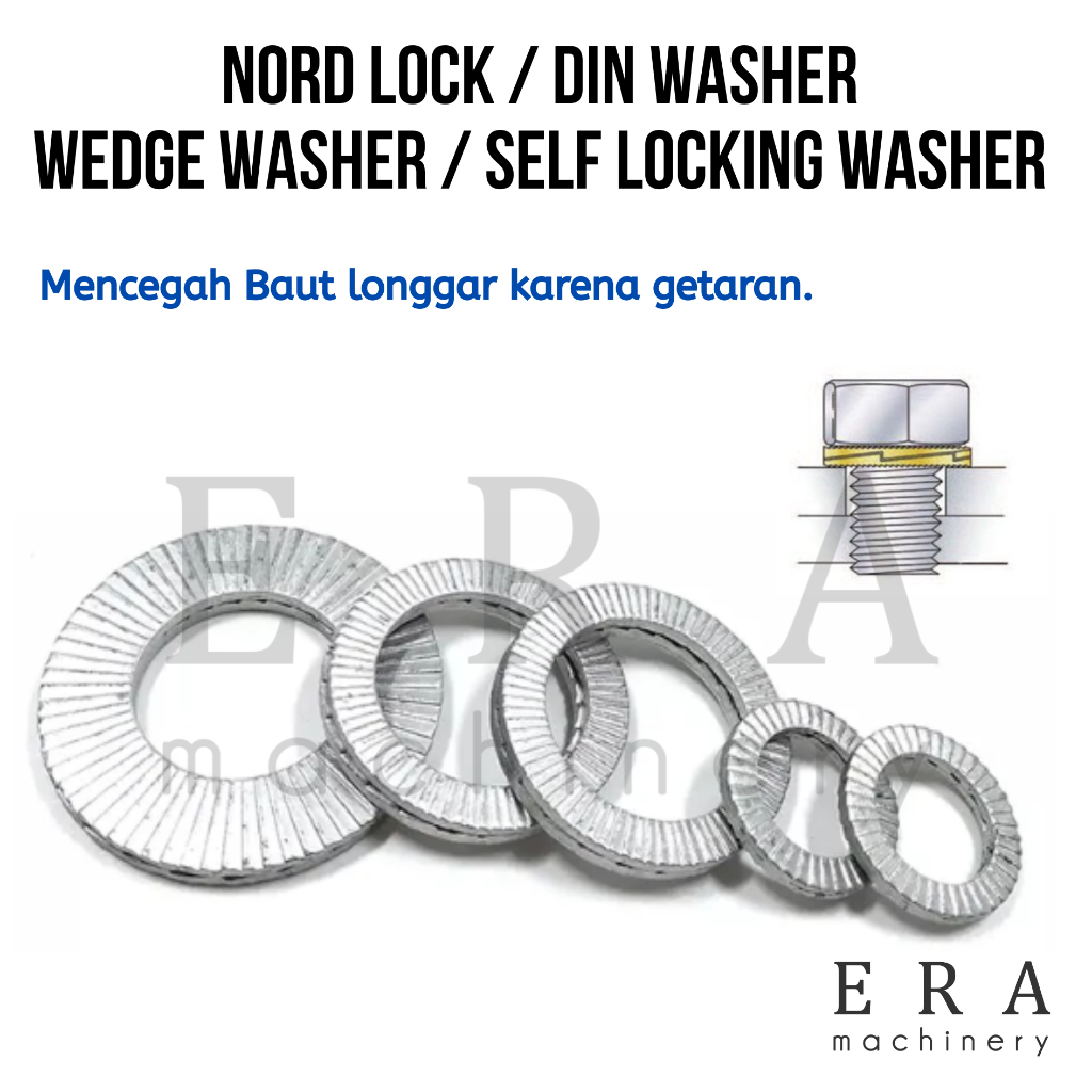 Jual wedge washer din washer Nord Lock Washer ANTI GETAR Anti KENDUR ...