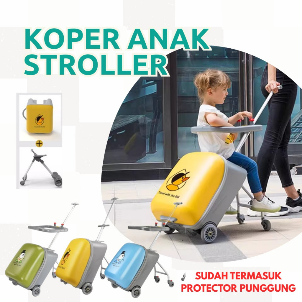 Jual LUXES Koper Stroller Anak Koper Duduk Tunggang Anak Koper Cabin ...