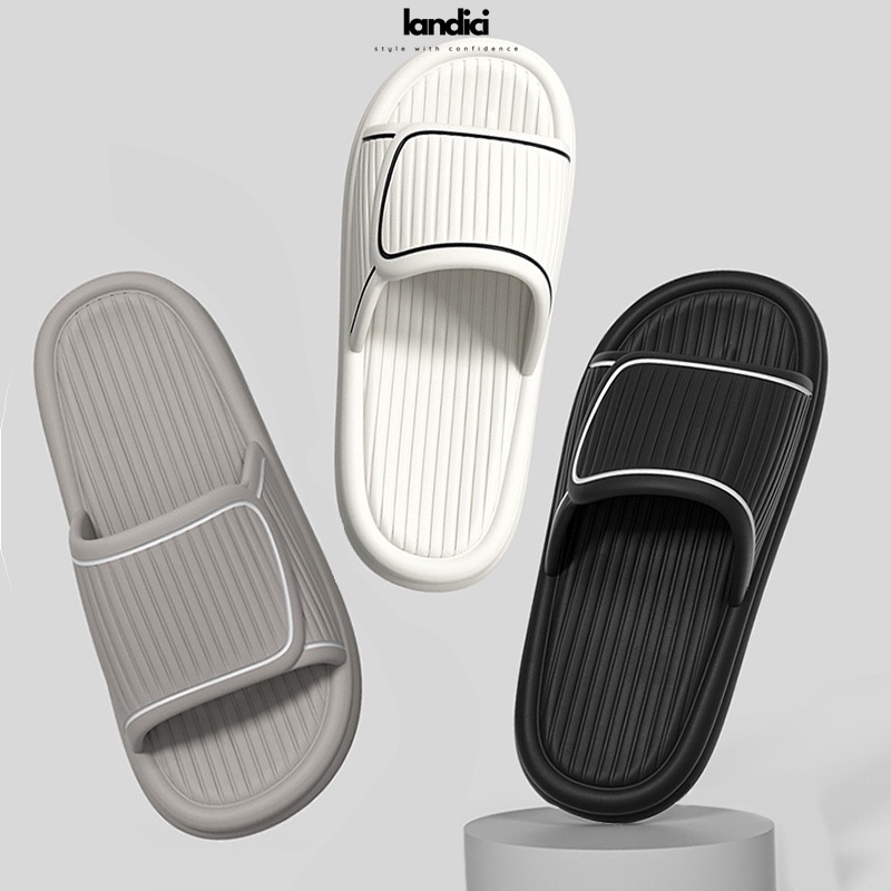 Jual LANDICI Sandal Pria Wanita Karet Jelly Sendal Selop Karet Sendal ...