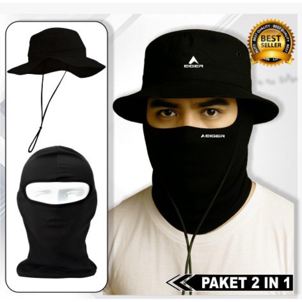 Jual Topi Rimba Gunung Kanvas Polos Pria Wanita Topside Paket 2 in 1 ...