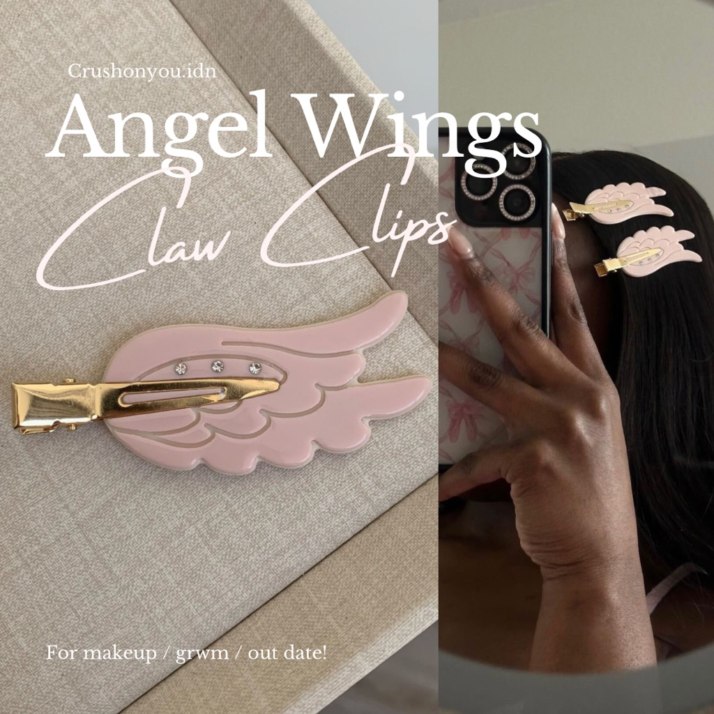 Jual Angel Wings Clips Hairclip Hairclaw Crushonyou Pink Pastel ...