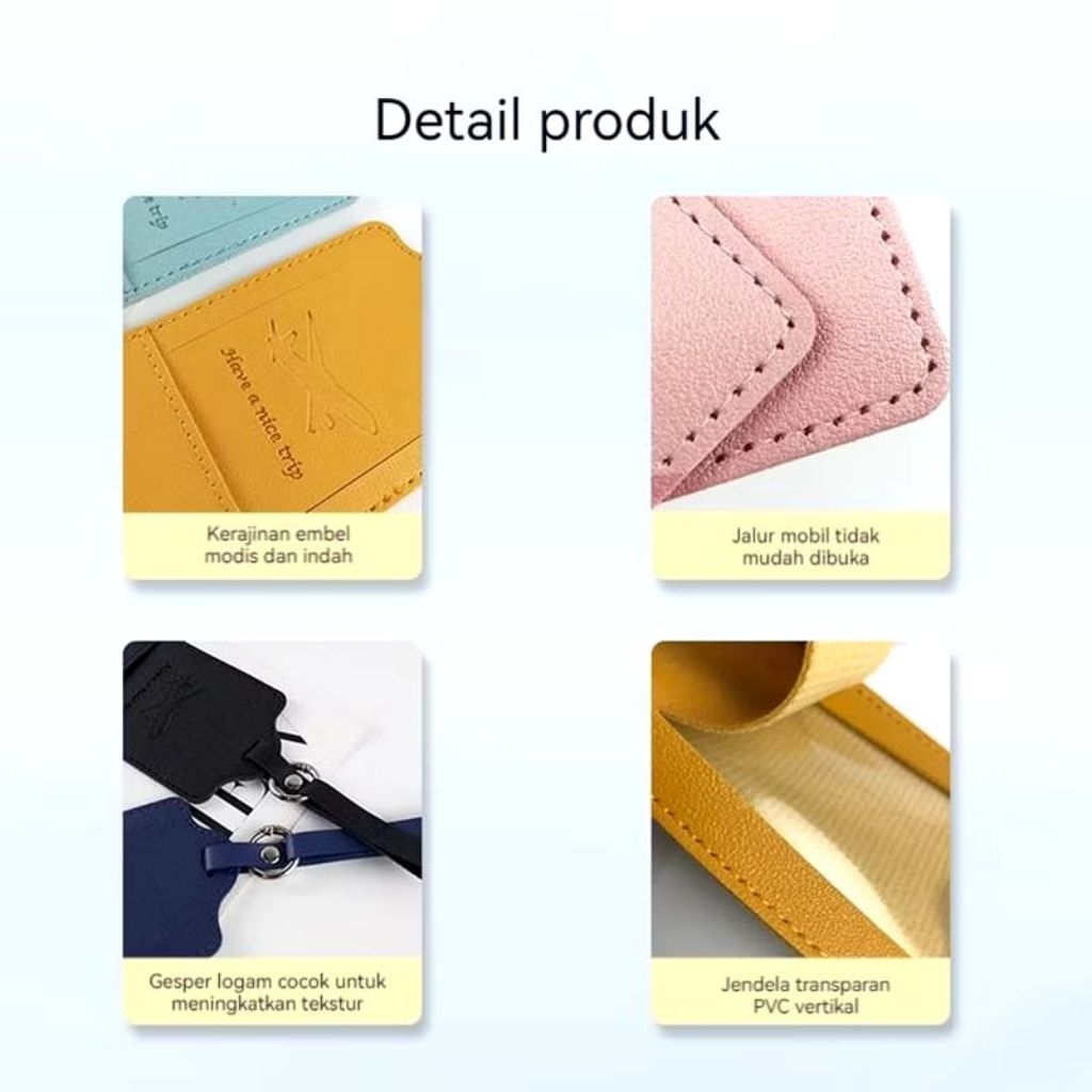 Jual TAG LUGGAGE PU LEATHER/ GANTUNGAN NAMA KOPER /AKSESORIS KOPER NAME ...