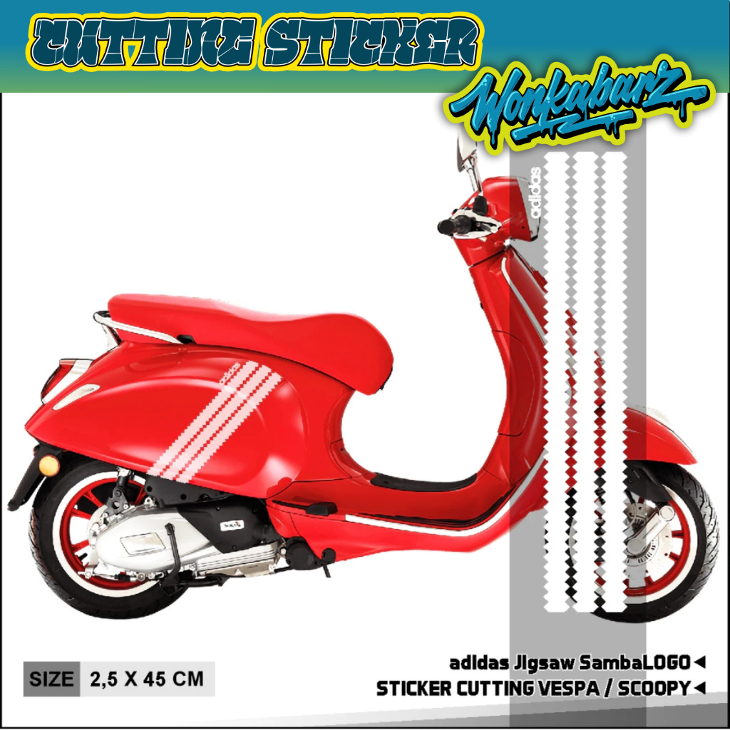 Jual Scooter.pride STICKER STIKER DECAL STRIP MOTOR ADIDAS JIGSAW SAMBA ...