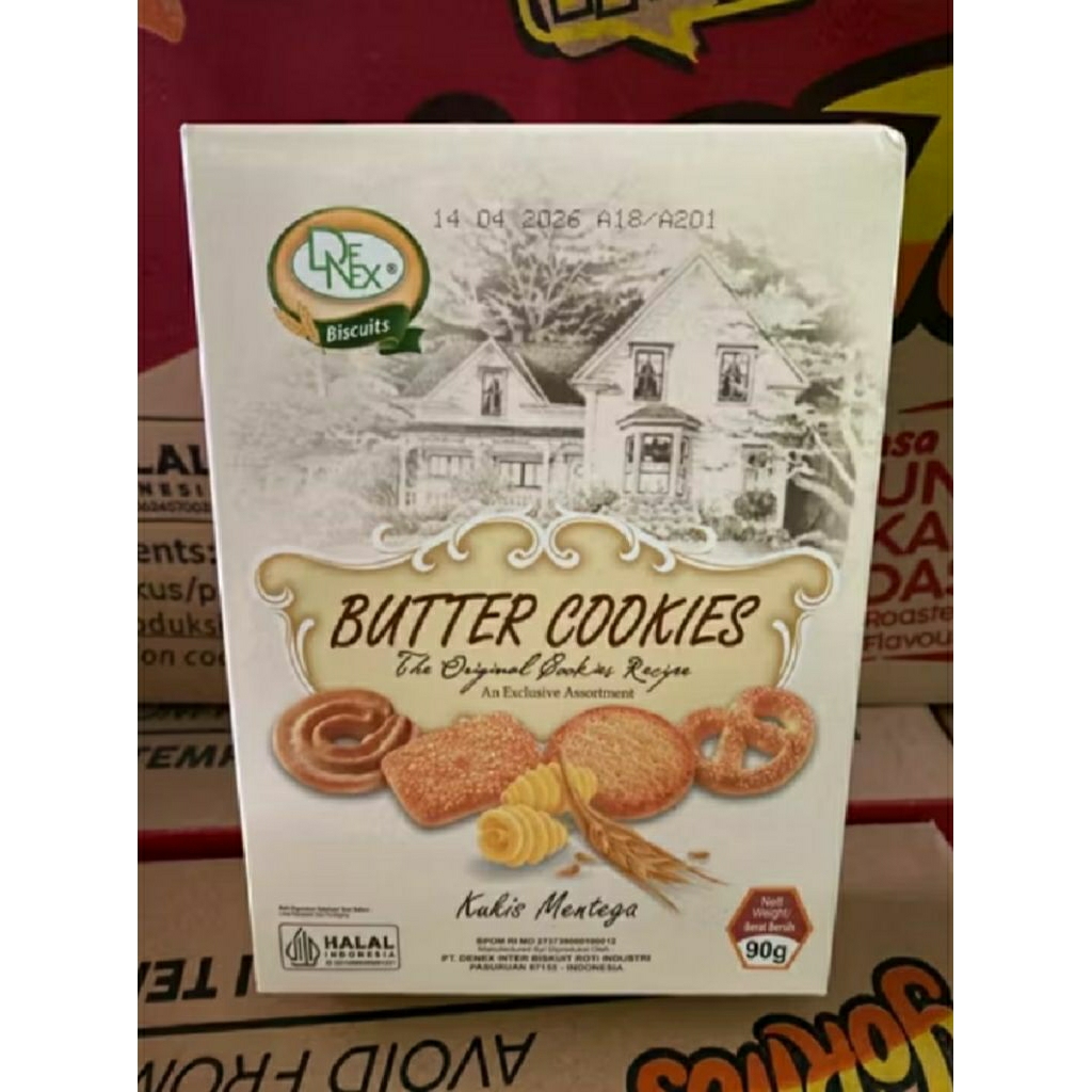 Jual (ECER) DENEX BUTTER COOKIES 90GR | Shopee Indonesia
