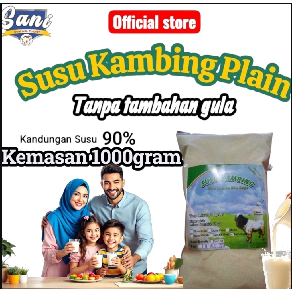 Jual Susu kambing bebas gula kemasan 200gr 500g 1000g kandungan susu ...