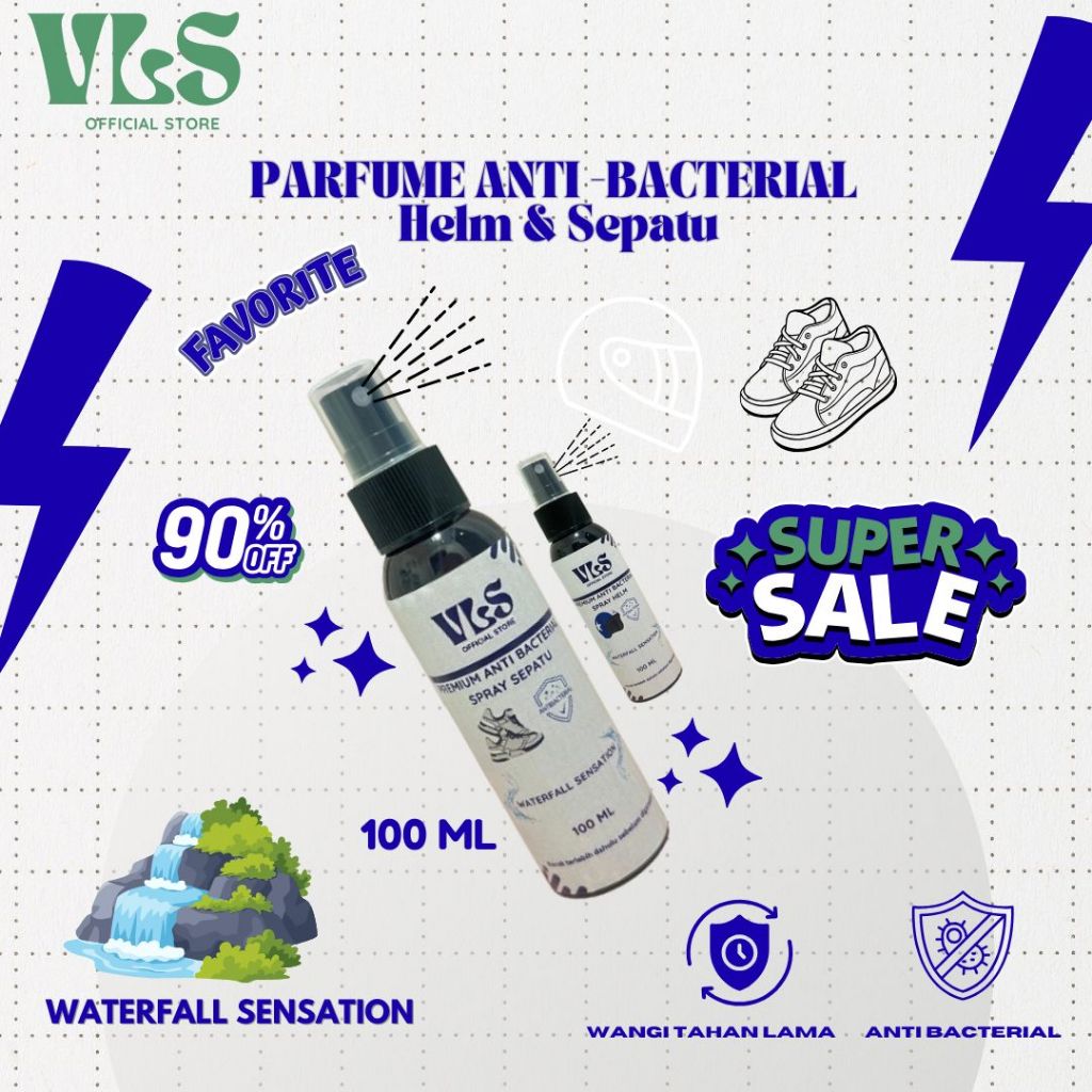 Jual (PROMO) Parfum Anti Bakteri Helm & Sepatu – Wangi Fresh Waterfall ...