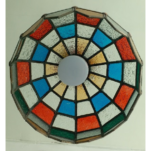 Jual Lampu gantung antik model Tiffany bola bahan glass es di patri dan ...