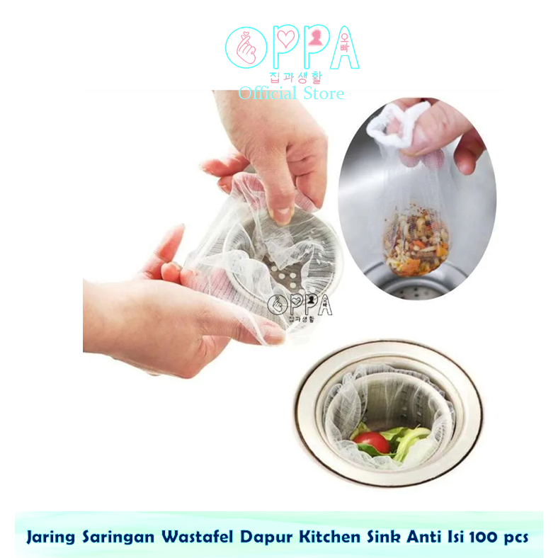 Jual OPPA - Jaring Saringan Wastafel Dapur Kitchen Sink Anti Mampet Isi 100 pcs | Shopee Indonesia