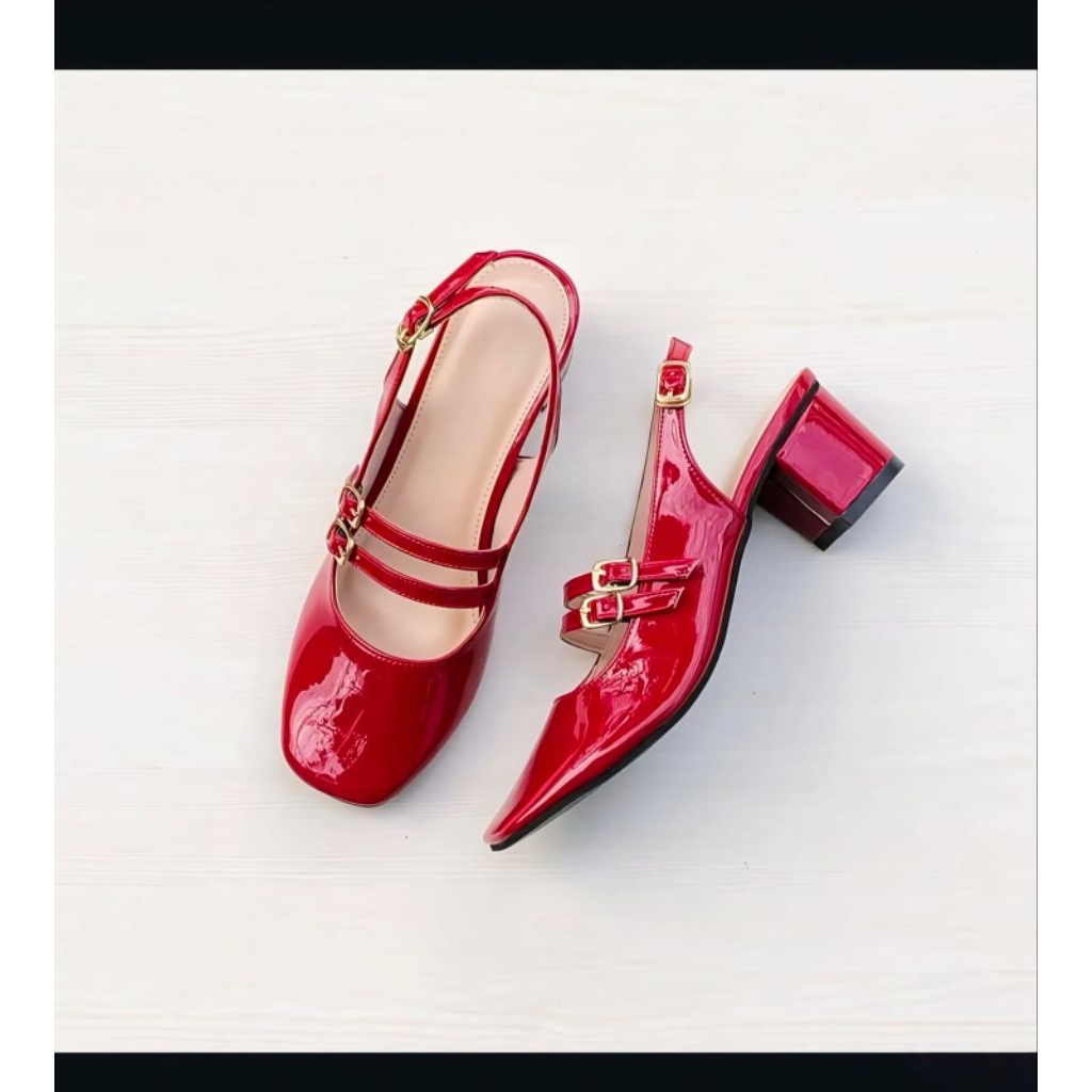 Jual Sepatu Bapaw Mules NL02 Gesper-2 Model Terbaru Hak Tahu 5-CM ...