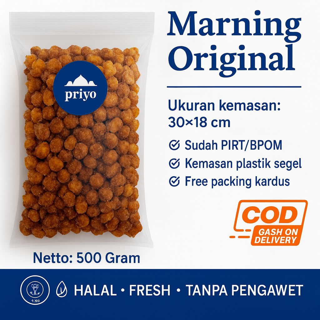 Jual PRIYO SNACK Marning Original 500 Gram Renyah Gurih Halal | Shopee ...