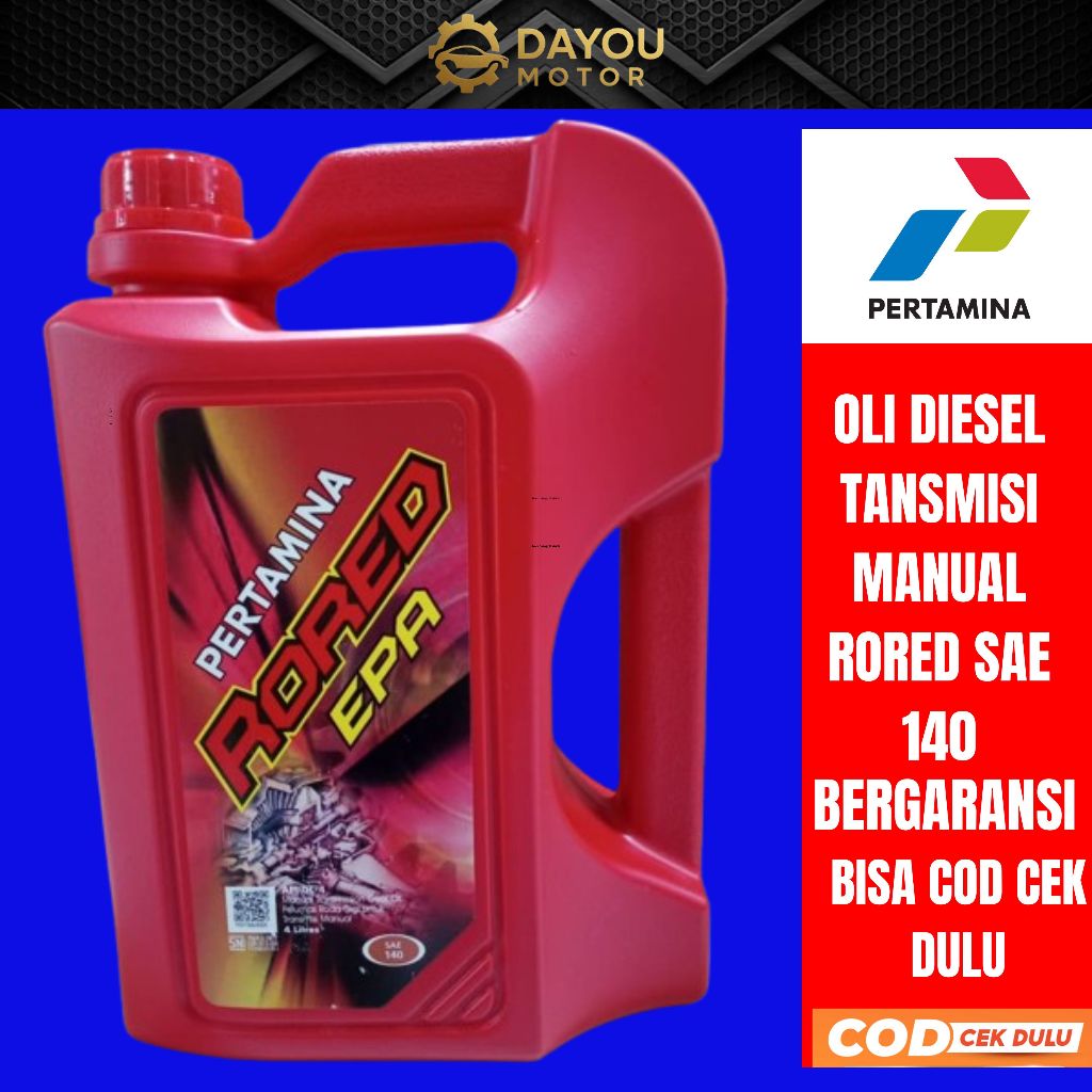 Jual OLI TRANSMISI PERTAMINA RORED SAE 140 BARCODE - BERGARANSI COD CEK ...