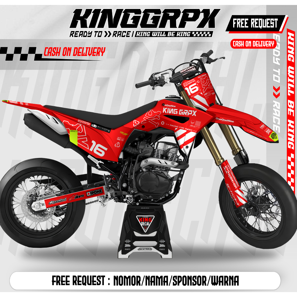 Jual DECAL STICKER CRF 150 L FULL BODY / DECAL CRF 150 / DECAL STIKER ...