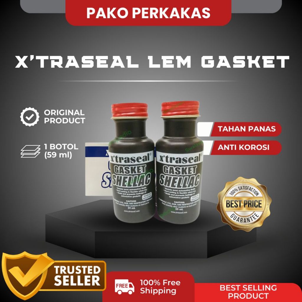 Jual Xtraseal Gasket Shellac Lem Packing Indian 59 ml | Shopee Indonesia