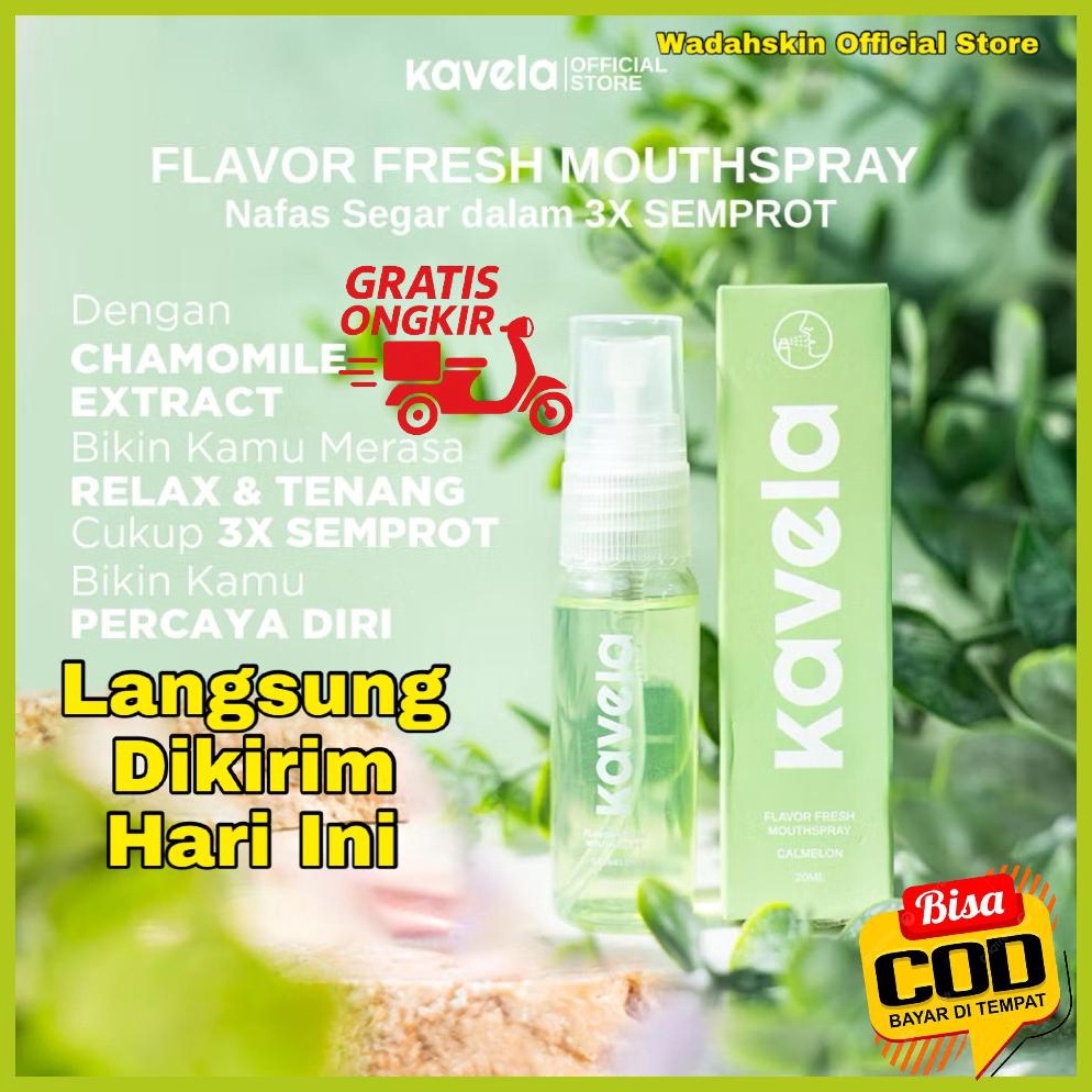 Jual Klik Pesan COD KAVELA Flavor Fresh Calmelon Mouth Spray Mouth ...