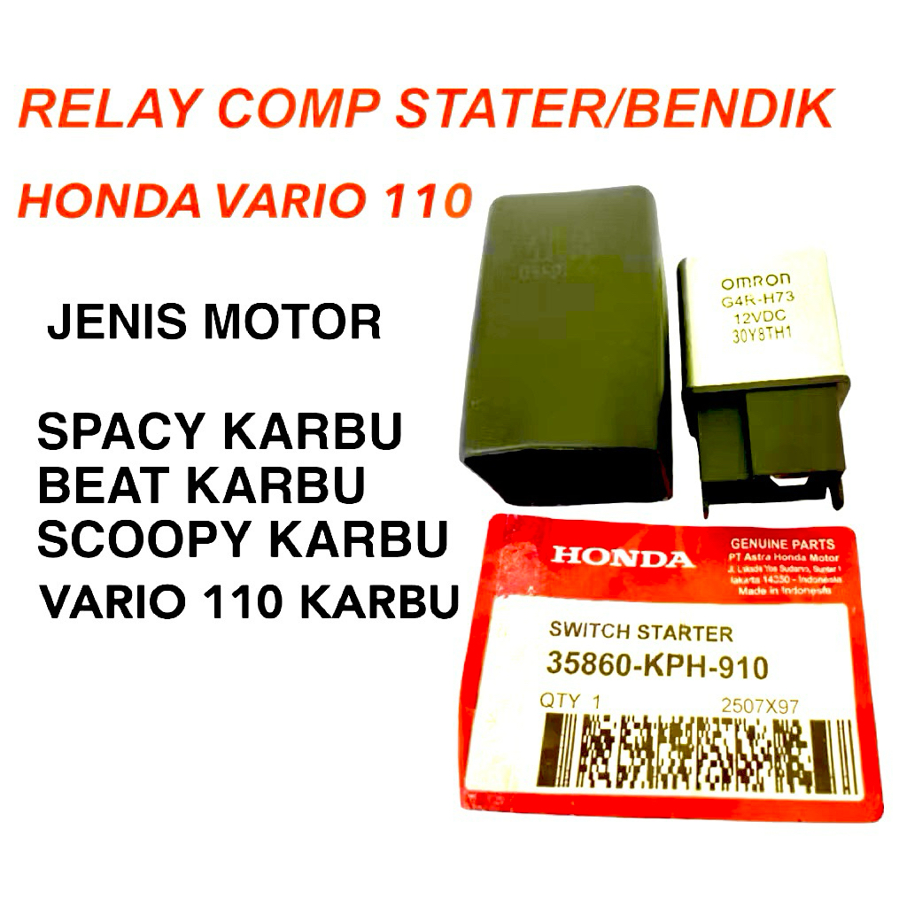 Jual BENDIK RELAY STATER KHARISMA VARIO KARBU SCOOPY KARBU SPACY KARBU ...